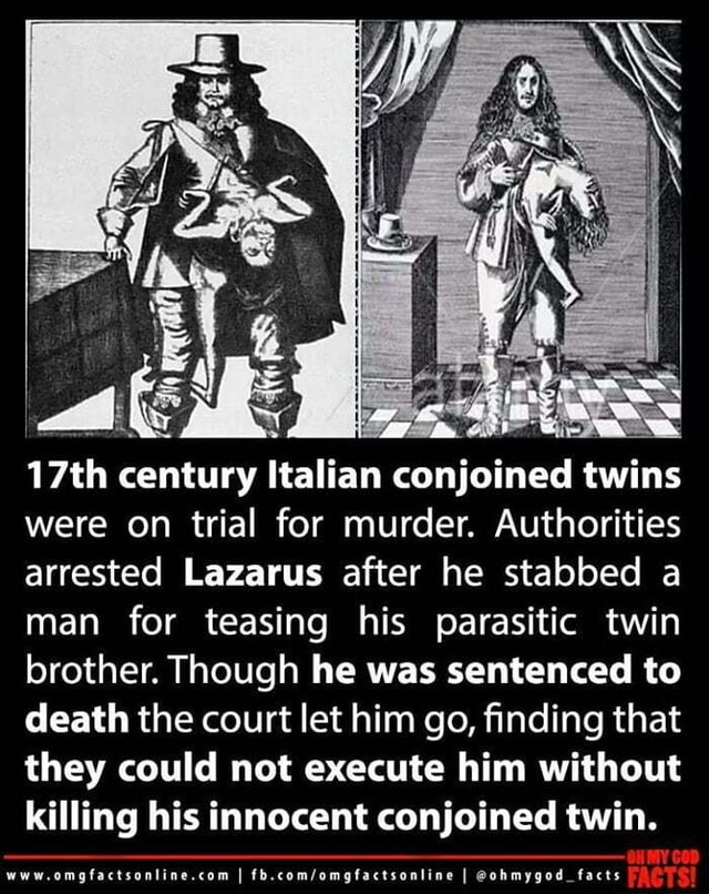 17th century Italian conjoined twins were on trial for murder ...