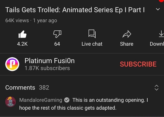 Tails Gets Trolled: Animated Series Ep I Part! vv views 1 year ago rT ...