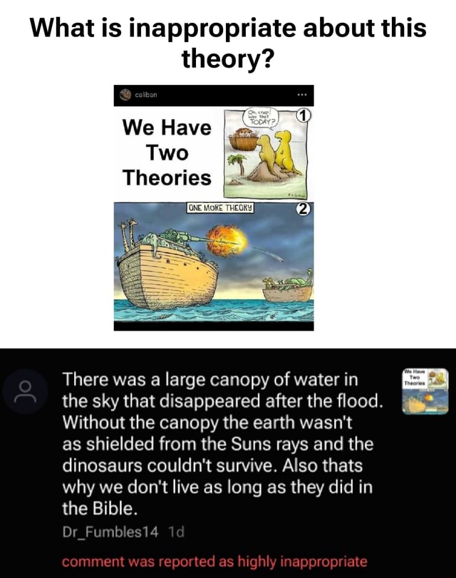 What is inappropriate about this theory? We lave Two Theories ONE MORE ...