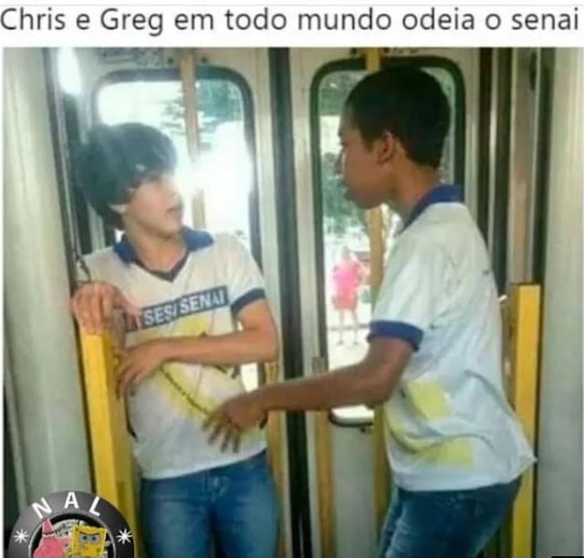 Cris e Greg em todo mundo odeia o senai - )