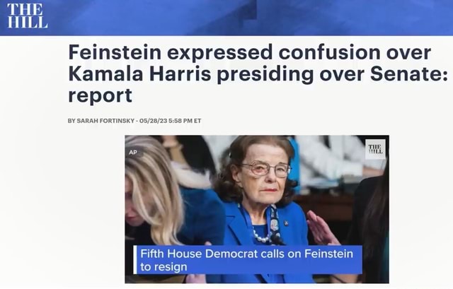Feinstein expressed confusion over la Harris presiding over Senate ...