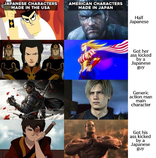 JAPANESE CHARACTERS AMERICAN CHARACTERS MADE IN JAPAN MADE IN THE USA ...