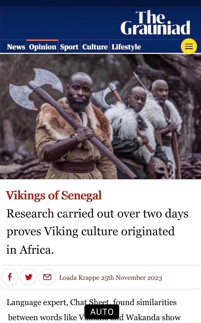 The, Grauniad News Opinion Sport Culture Lifestyle Vikings of Senegal ...