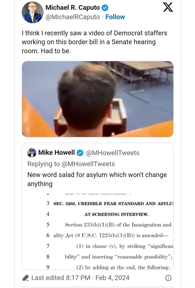 Michael R. Caputo XX @MichaelRCaputo Follow I think I recently saw a video of Democrat staffers ...