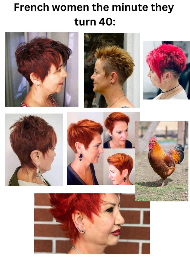 Ugly red haircut - ugly red haircut French women the minute they turn ...