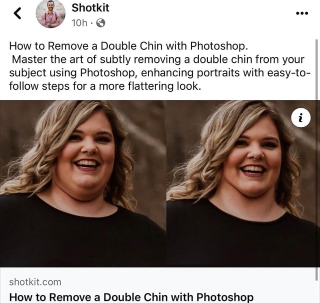 Shotkit How to Remove a Double Chin with Photoshop. Master the art of ...