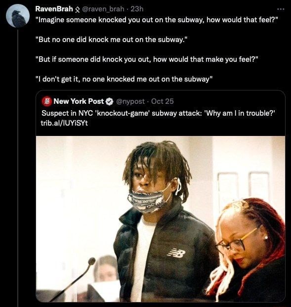 RavenBrah sven rah 2 "Imagine someone knocked you out on the subway ...