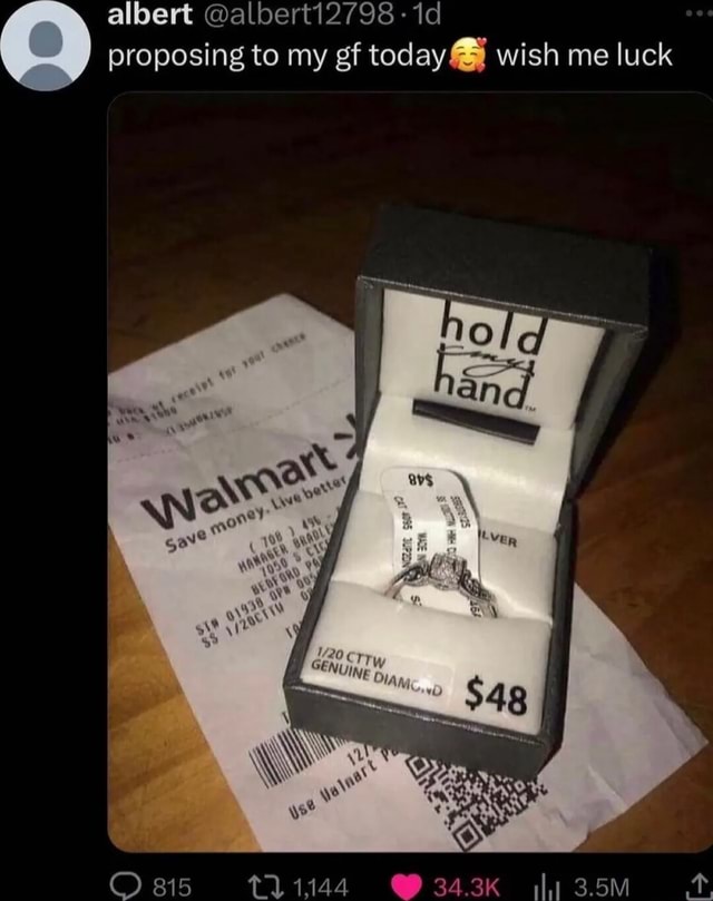 Albert @albert12798 - proposing to my gf today wish me luck 815 21144 ...