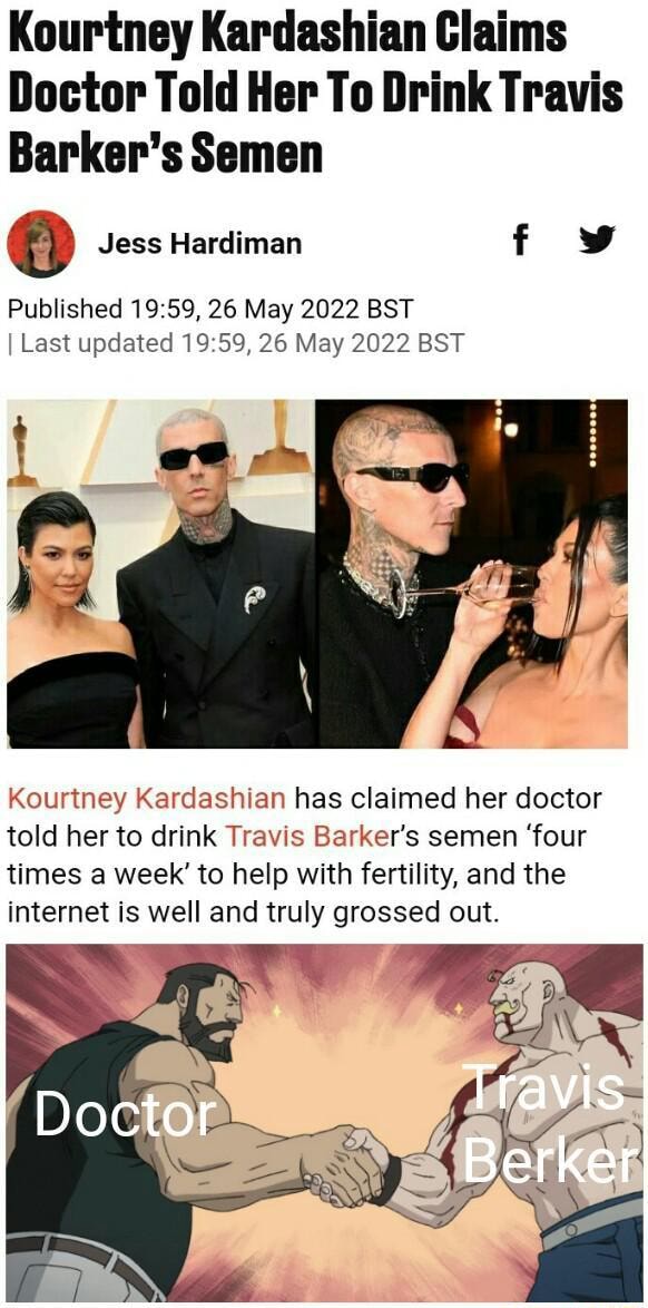 Kourtney Kardashian Claims Doctor Told Her To Drink Travis Barker's ...