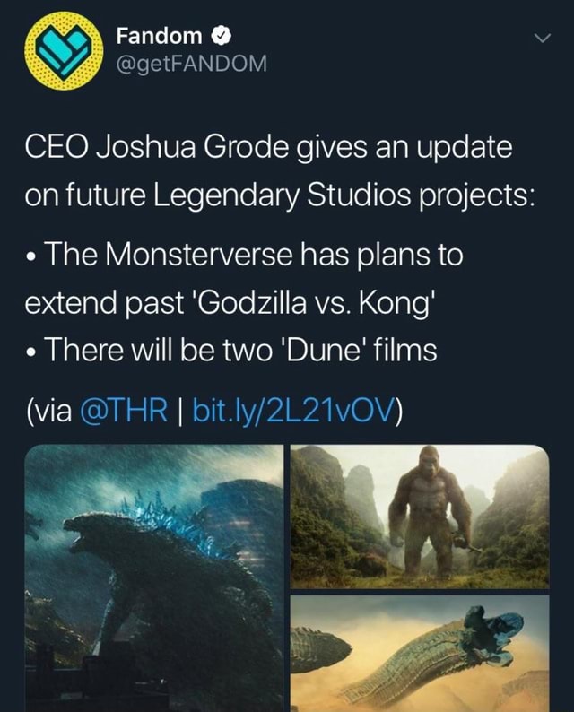 CEO Joshua Grode gives an update on future Legendary Studios projects ...