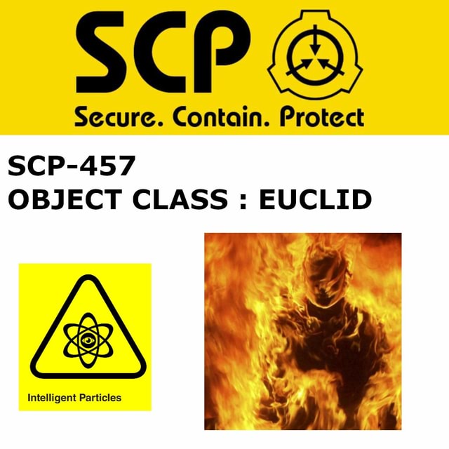 SCP-457 sign - SCP Secure. Contain. Protect SCP-457 OBJECT CLASS : EUCLID Intelligent Particles ...