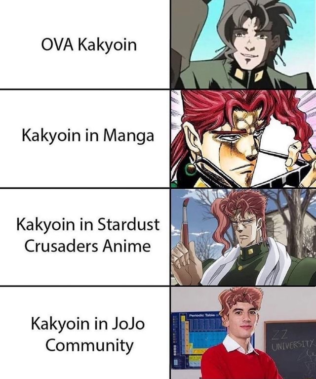 Ova Kakyoin Kakyoin In Manga Kakyoin In Stardust I H Crusaders Anime I