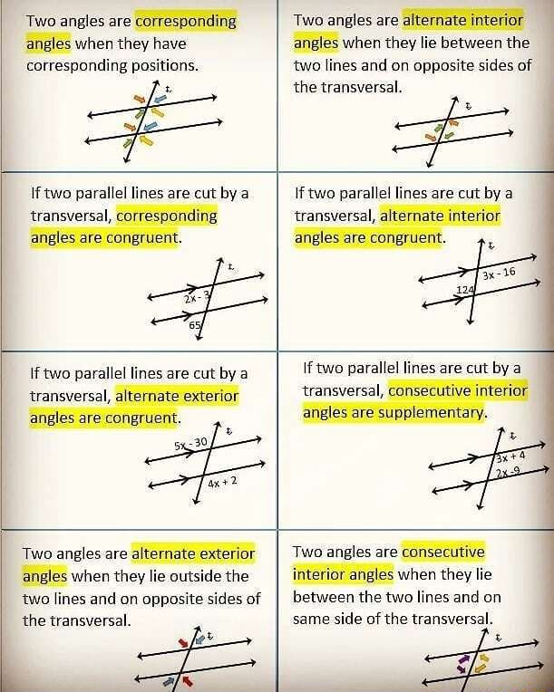 Two angles are corresponding angles when they have corresponding ...