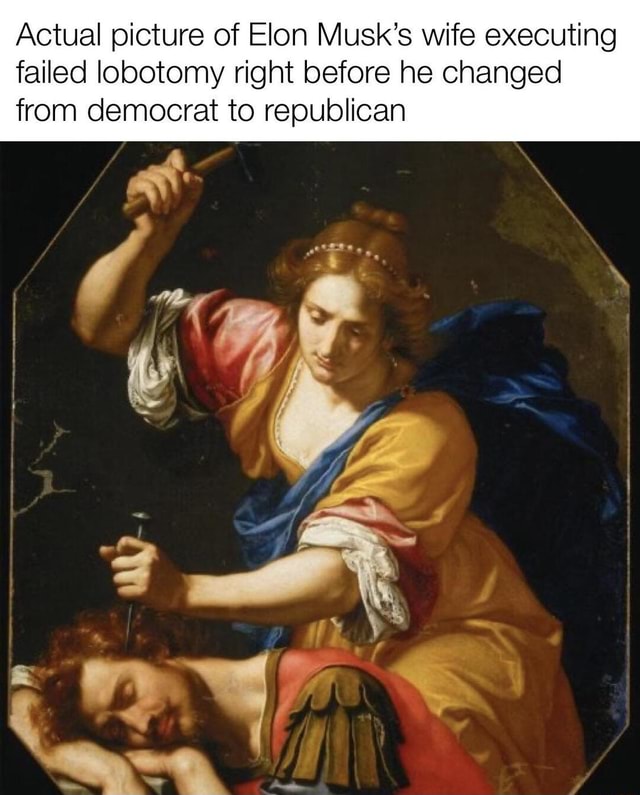 Actual picture of Elon Musk's wife executing failed lobotomy right ... Actual picture of Elon Musk's wife executing failed lobotomy right ...