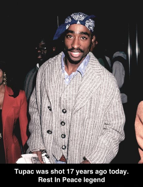 Tupac was shot 17 years ago today. Rest In Peace legend - Tupac was ...