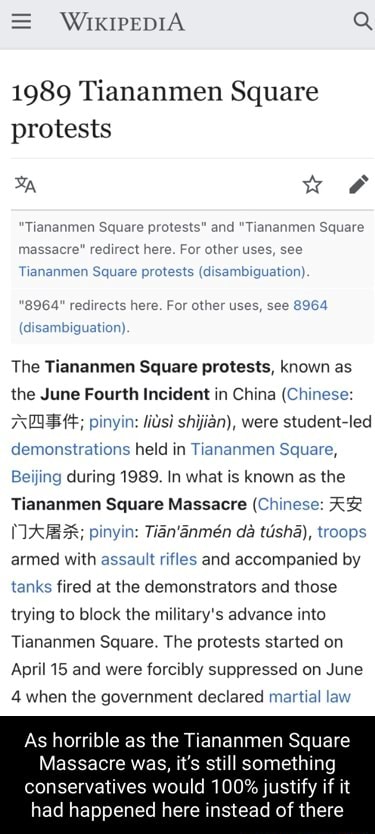 = WIKIPEDIA Q 1989 Tiananmen Square protests Tiananmen Square protests ...