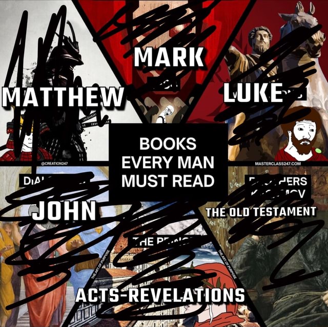 MARK MATTHEW LUKE. & BOOKS EVERY MAN MUST READ JOHN THE OLD TESTAMENT ...