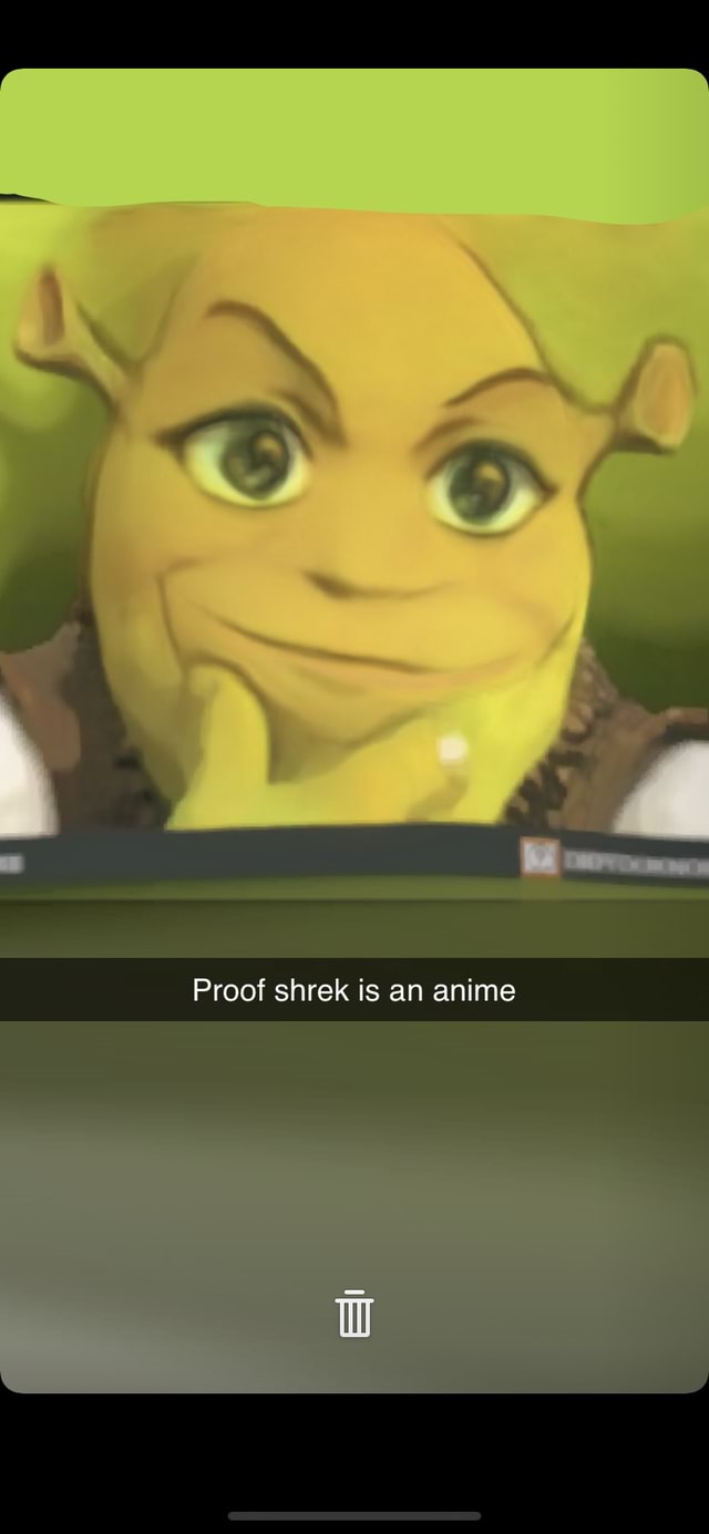 Shrek + anime filter - Proof shrek is an anime - iFunny