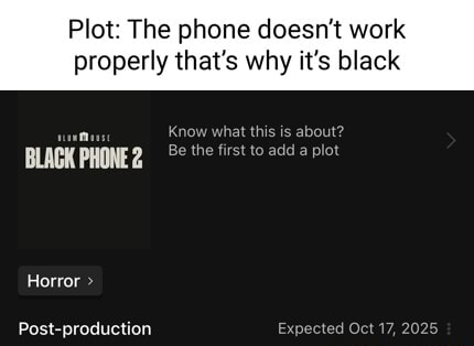 Plot: The phone doesn't work properly that's why it's black Know what ...