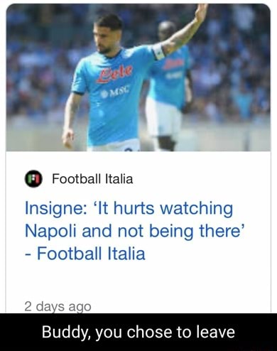 @ Football Italia Insigne: 'It hurts watching Napoli and not being there' - Football Italia 2 ...