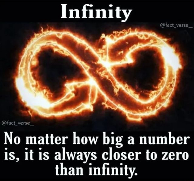 Infinity @fact_verse_ @fact_verse No matter how big a number is, it is ...