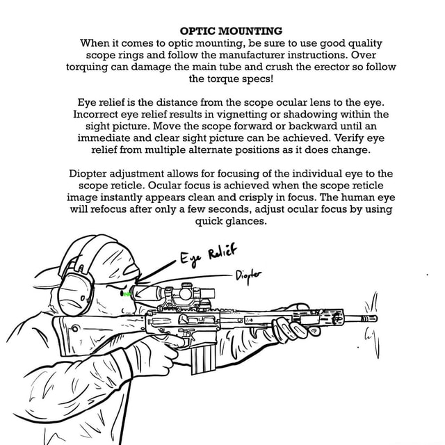 OPTIC MOUNTING When it comes to optic mounting, be sure to use good ...