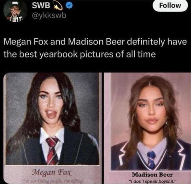 Bykkswb Follow Megan Fox and Madison Beer definitely have the best ...