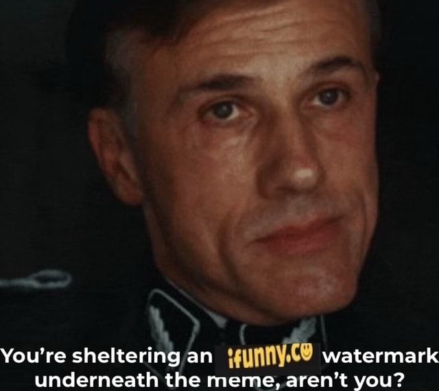 You're sheltering an watermark underneath the meme, aren't you? - iFunny