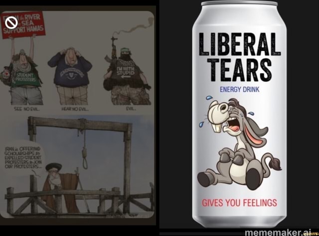 LIBERAL TEARS ENERGY DRINK GIVES YOU FEELINGS mememaker.abnv. - iFunny