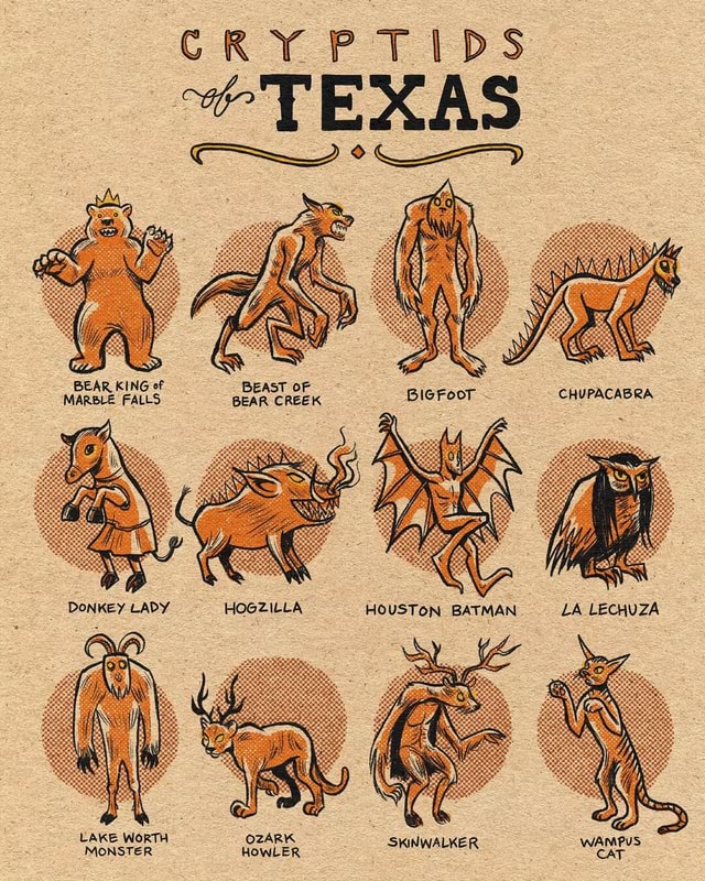 CRY PTIDS TEXAS BEAR KING of BEAST oF MARBLE FALLS. CREEK BIGFooT ...