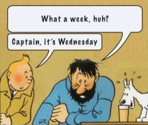 What a week, huh? Captain, it's Wednesday - iFunny