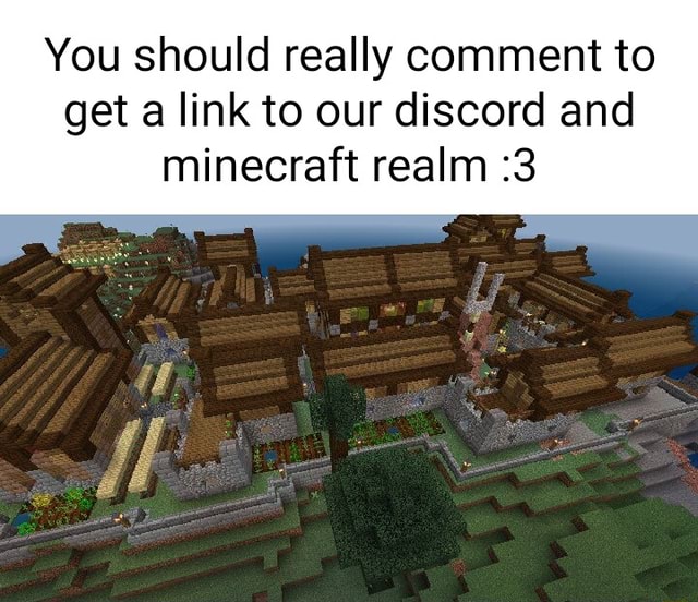 You should really comment to get a link to our discord and minecraft ...
