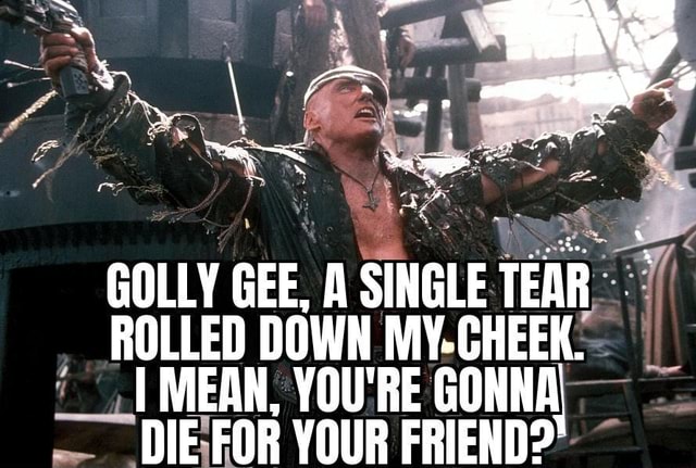 Hilarious quote from The Deacon in Waterworld. Play by the Legendary ...