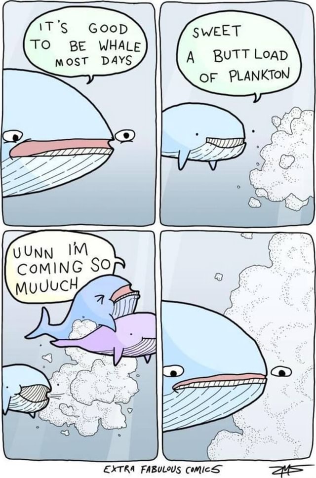 Goop SWEET TO Be WHALE most DAYS BuTT LoaD OF PLANKTON SS EXTRA ...