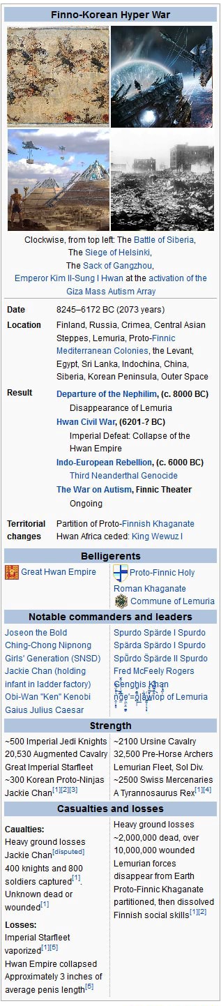 Finno-Korean Hyper War Clockwise, from top left: The Battle of Siberia ...
