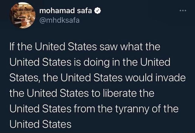 Mohammad safa @mhdksafa If the United States saw what the United States ...