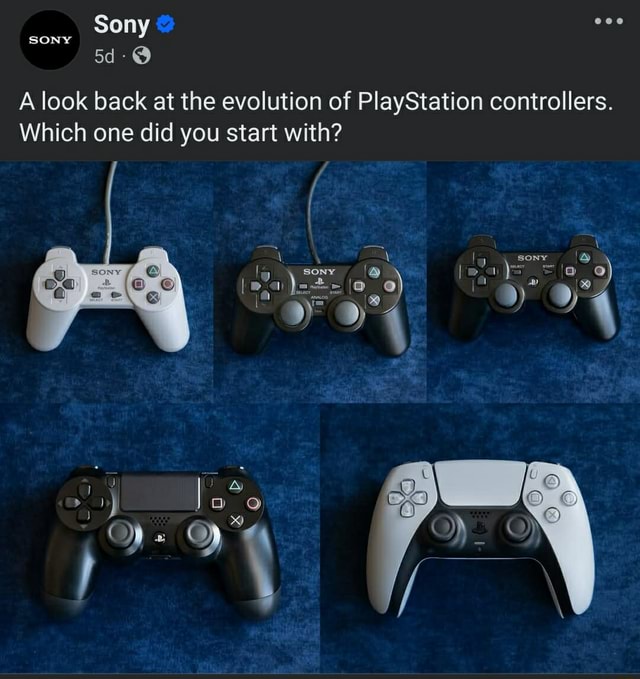 Look back at the evolution of PlayStation controllers. Which one did ...