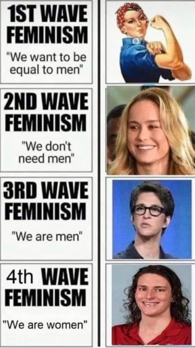 WAVE FEMINISM "We want to be equal to men' I WAVE FEMINISM "We don't ...