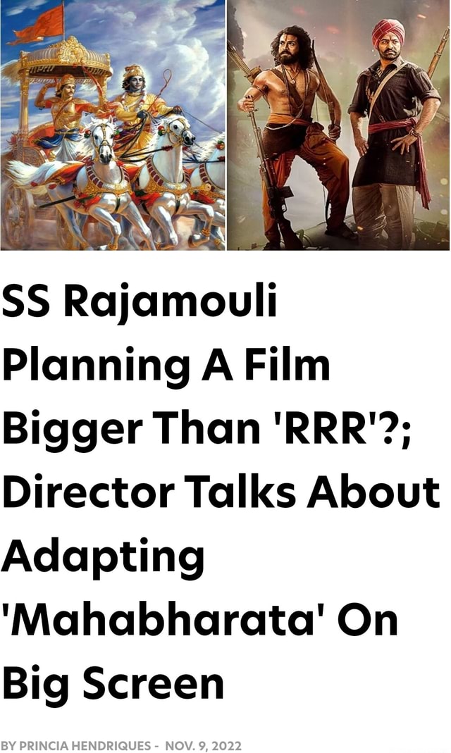SS Rajamouli Planning A Film Bigger Than 'RRR'?; Director Talks About ...