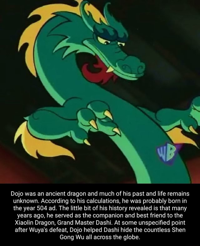 Dojo was an ancient dragon and much of his past and life remains ...