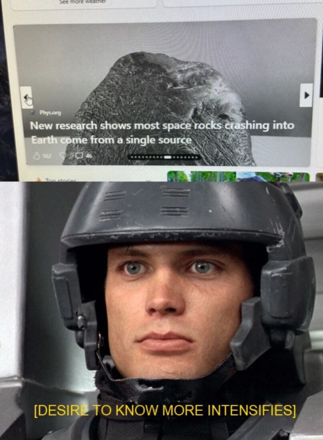 New research shows most space shing from @ single source [DESIRE TO ...