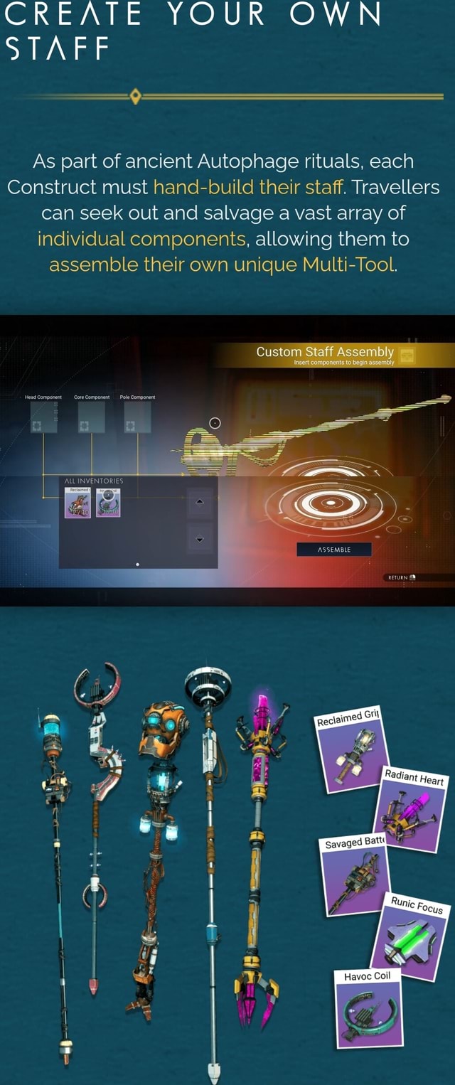 CREATE YOUR OWN STAFF As part of ancient Autophage rituals, each ...