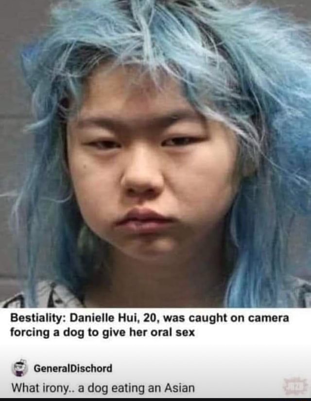 At fo" Bestiality: Danielle Hui, 20, was caught on camera forcing a dog ...