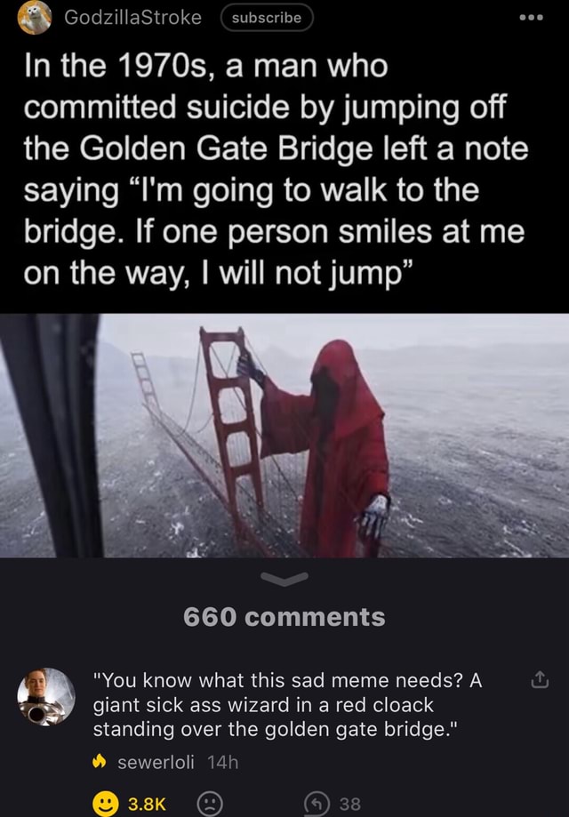 GodzillaStroke subscribe In the 1970s, a man who committed suicide by ...