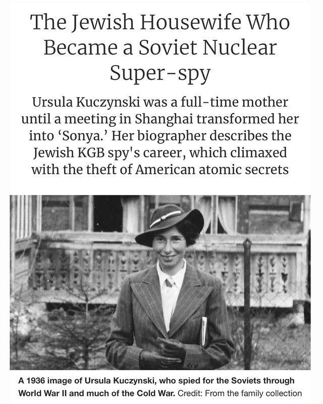 The Jewish Housewife Who Became a Soviet Nuclear Super-spy Ursula ...