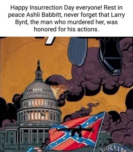 Happy Insurrection Day everyone! Rest in peace Ashli Babbitt, never ...