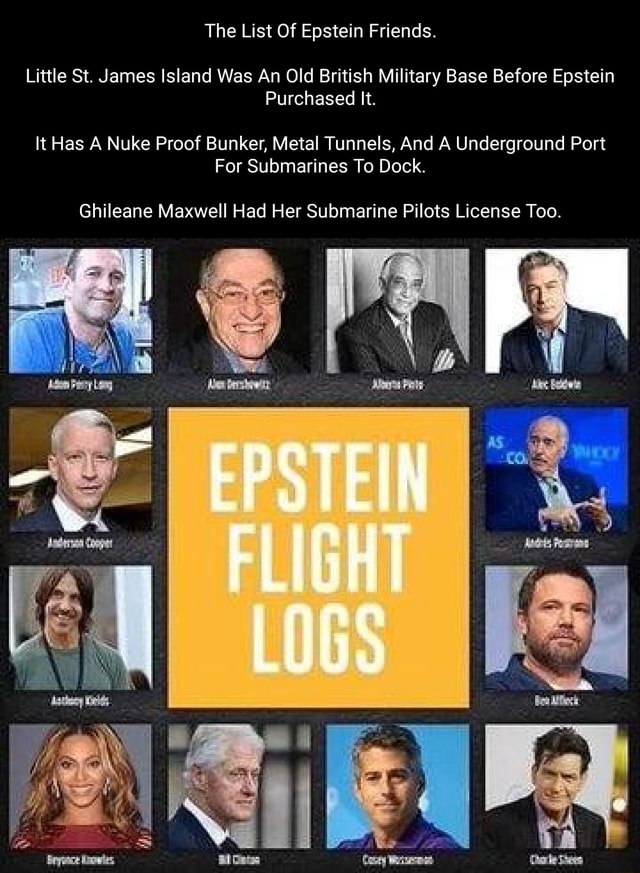 The List Of Epstein Friends. Little St. James Island Was An Old British ...