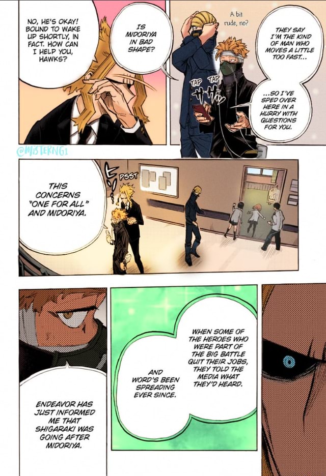 MHA Chapter 306 Colored - Abit NO, HE'S OKAY! BOUND TO WAKE Is rude, no ...