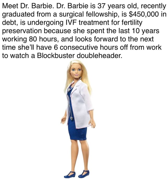 Ooops I meant nurse Barbie - Meet Dr. Barbie. Dr. Barbie is 37 years ...