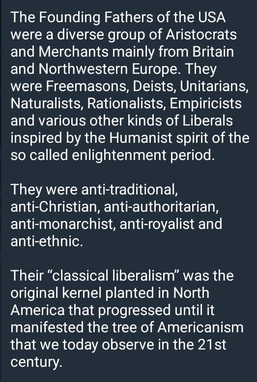 The Founding Fathers of the USA were a diverse group of Aristocrats and ...